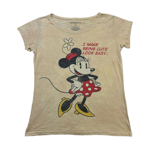 Disney | Tops | Disney Minnie Mouse Shirt Womens Xl Yellow I Make Being ...